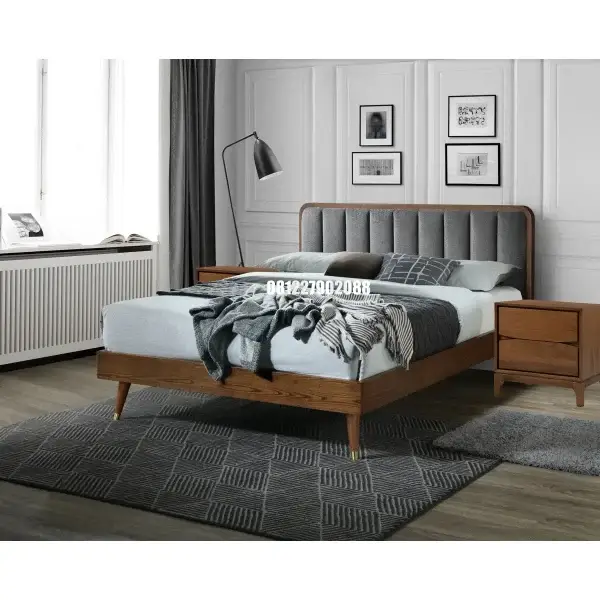 Kamar Tidur Queen Mahalia Mid-Century Modern - Dekorasi Rumah Jati